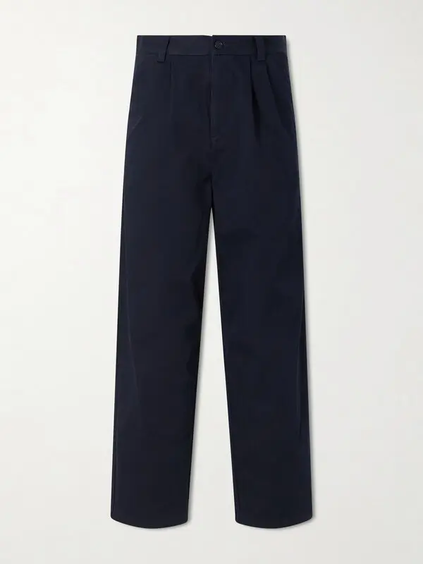 A.p.c. Ricky Wide-leg Cotton-twill Trousers - Blue