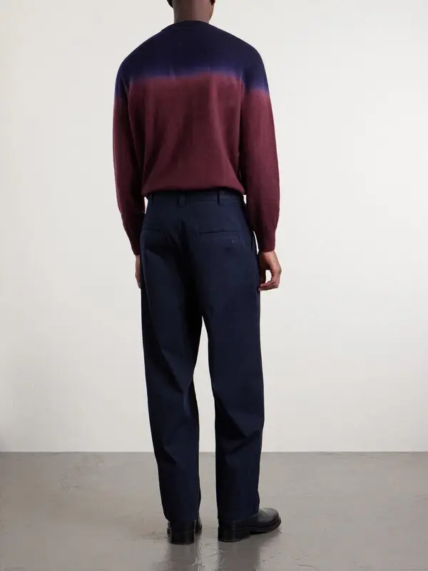 A.p.c. Ricky Wide-leg Cotton-twill Trousers - Blue