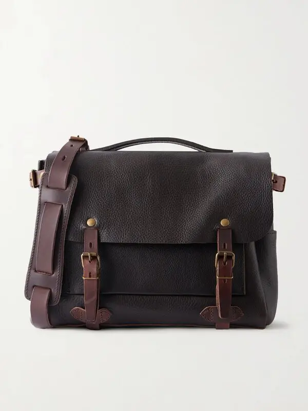 BLEU DE CHAUFFE Eclair Full-grain Leather Messenger Bag