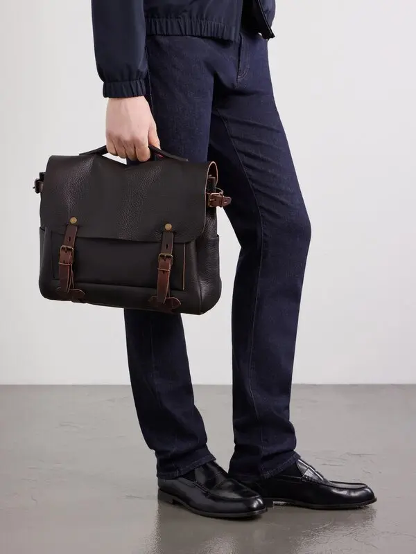 BLEU DE CHAUFFE Eclair Full-grain Leather Messenger Bag