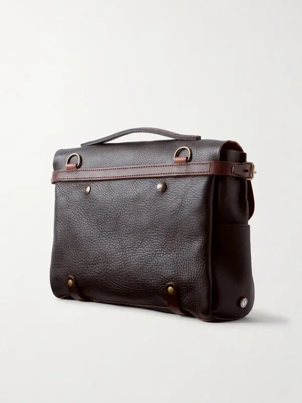 BLEU DE CHAUFFE Eclair Full-grain Leather Messenger Bag