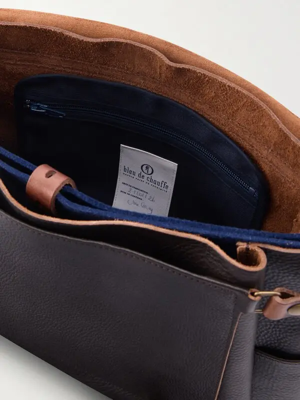 BLEU DE CHAUFFE Eclair Full-grain Leather Messenger Bag