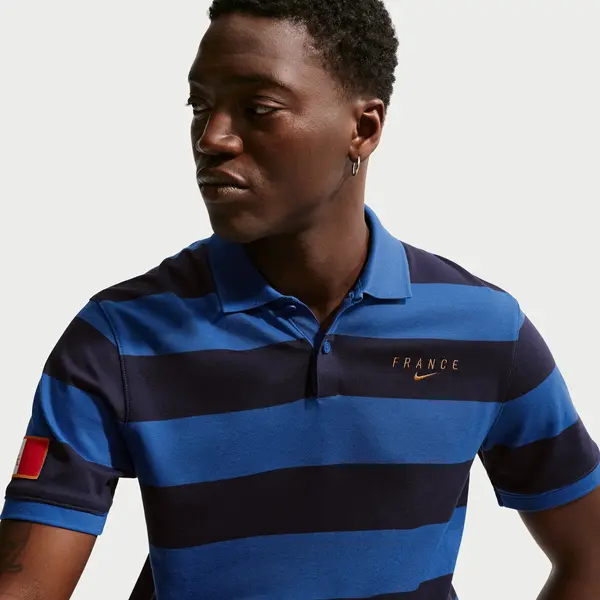Nike Fff The Polo Dri-fit Soccer Polo - Blue