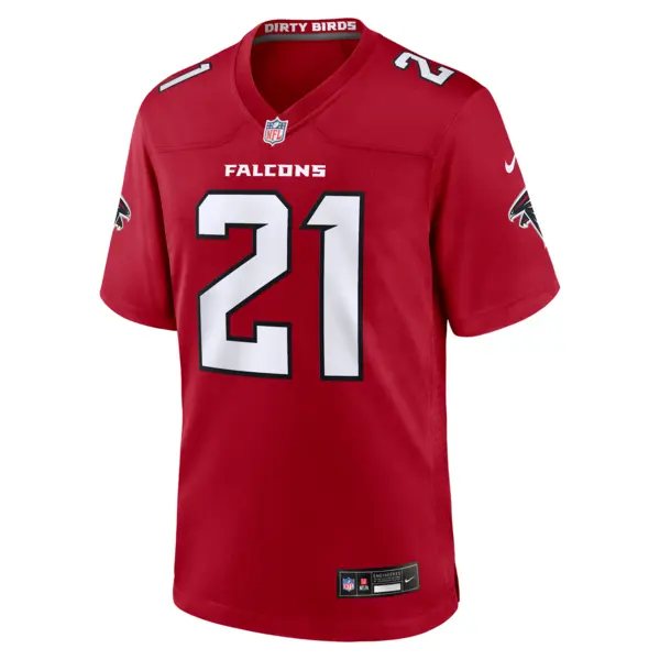 Nike Deion Sanders Atlanta Falcons Nfl Game Jersey - Red