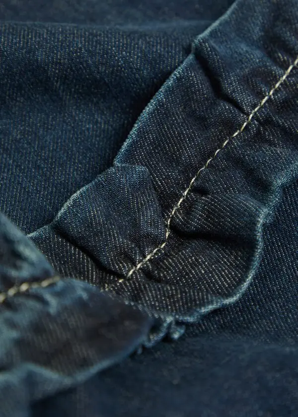 DAMSON MADDER Maxime Ruffled Denim Top