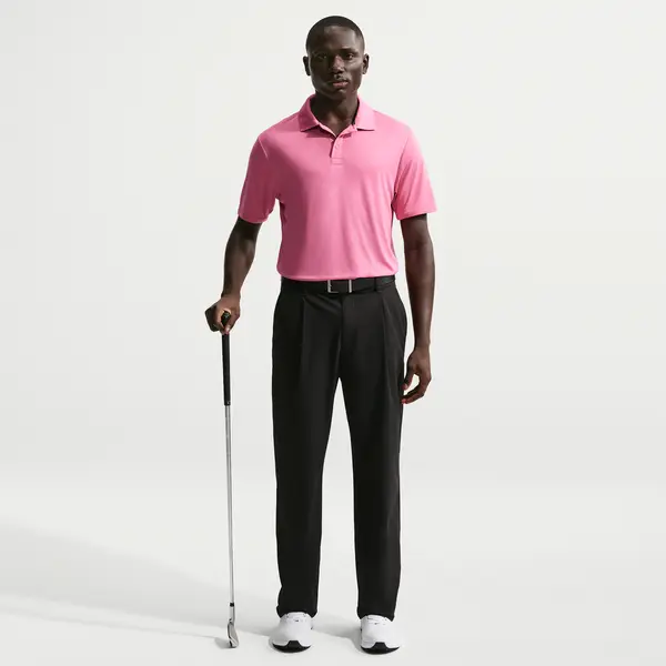 Nike Par Dri-fit Sleeve Logo Golf Polo - Pink