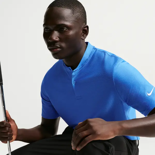 Nike Velocity Dri-fit Blade Collar Golf Polo - Blue