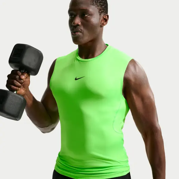 Nike Pro Dri-fit Tight Sleeveless Fitness Top - Green