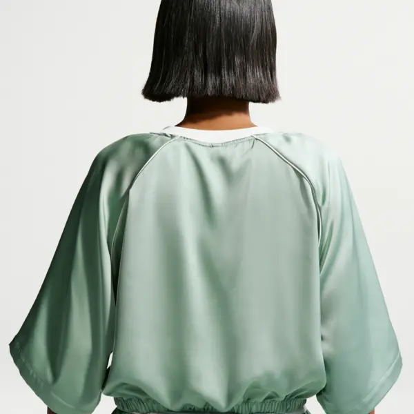 Nike Oversized Satin Top - Green