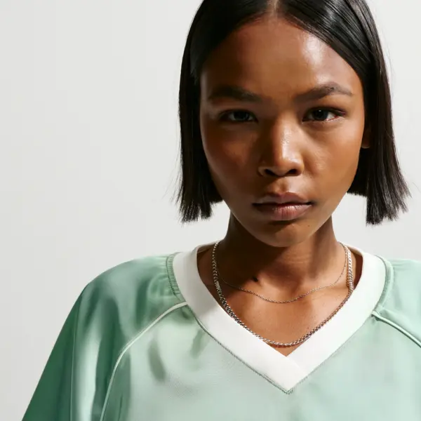 Nike Oversized Satin Top - Green
