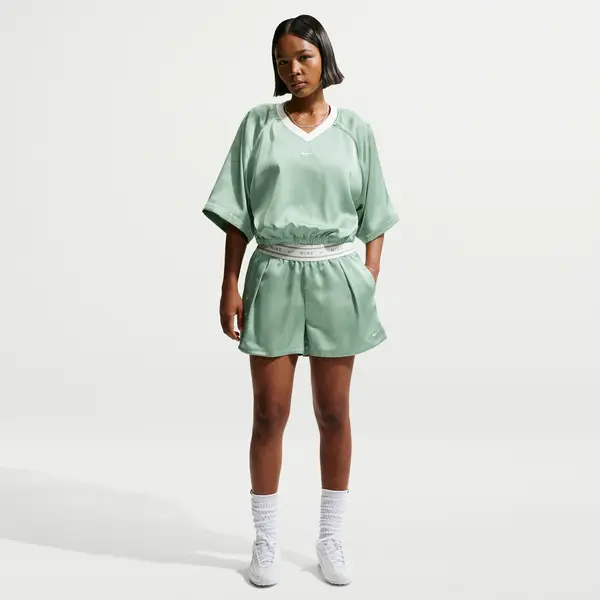 Nike Oversized Satin Top - Green