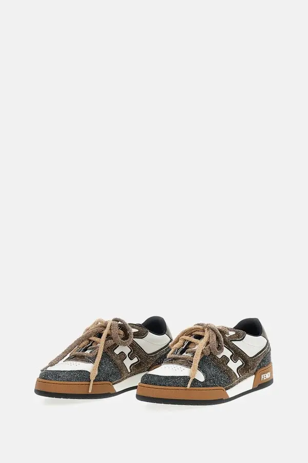 Fendi Match Mix Suede Sneakers