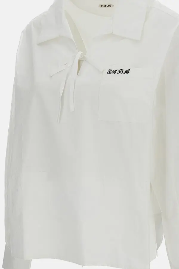 BODE NEW YORK Long Sleeve Cotton Shirt