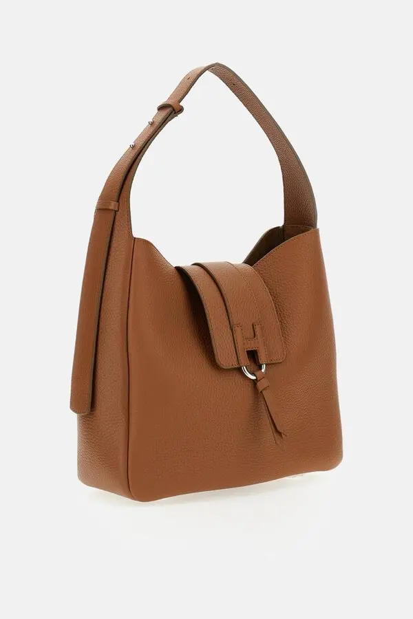 Hogan Vertical Hobo Bag - Beige