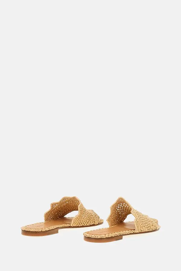ODISSI Lucia Raffia Slide Sandal
