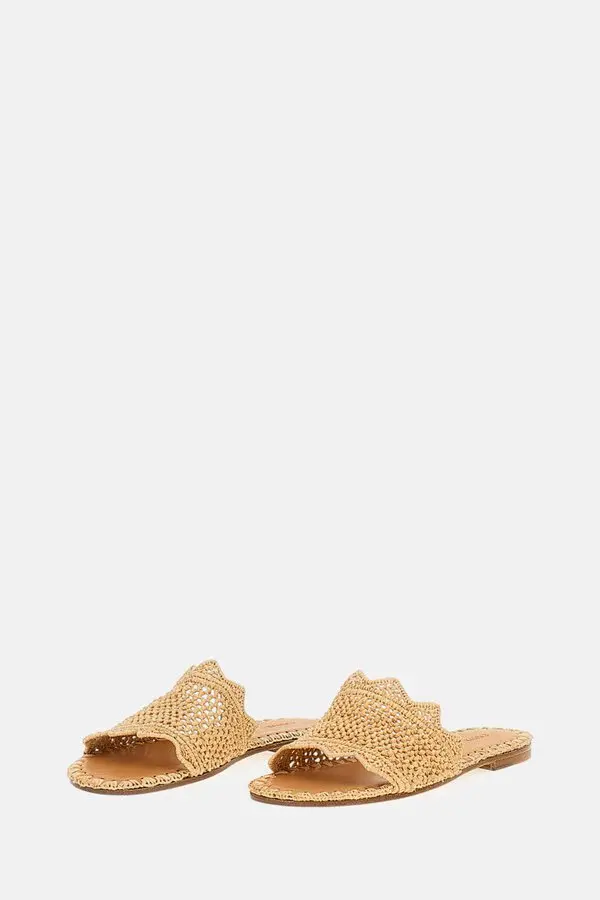 ODISSI Lucia Raffia Slide Sandal