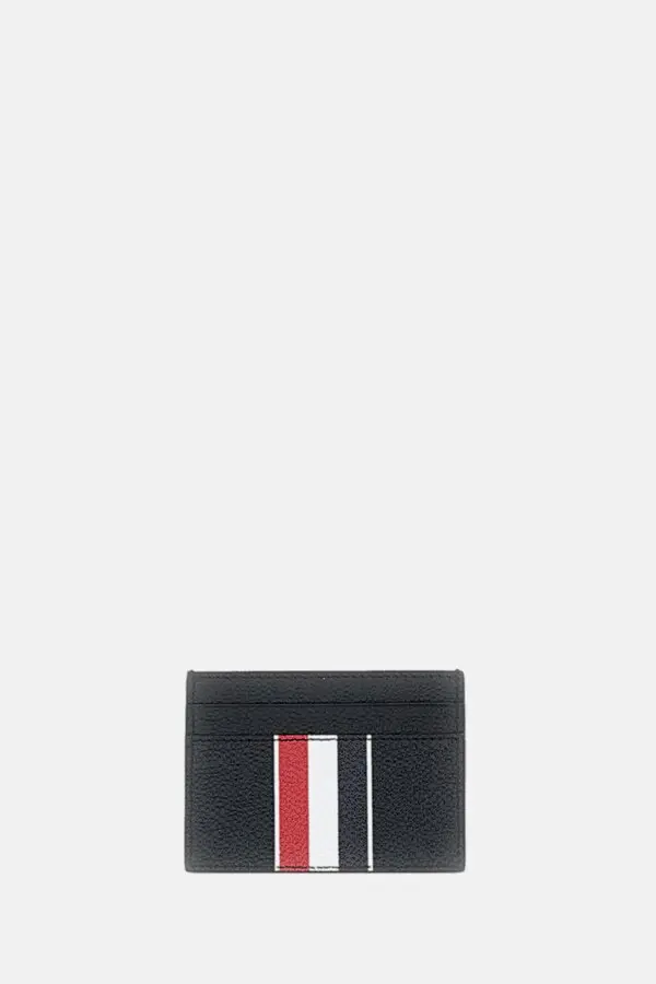 Thom Browne Double-sided Leather Card Holder - Black