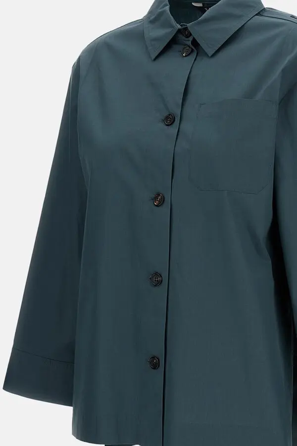 Max Mara Arianne Cotton Poplin Shirt - Grey