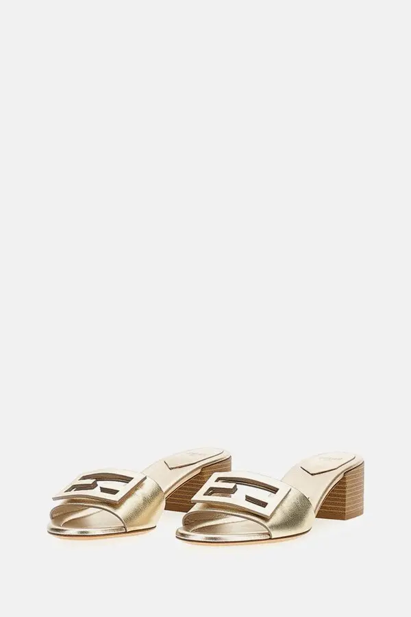 Fendi Leather-effect Heel Slide