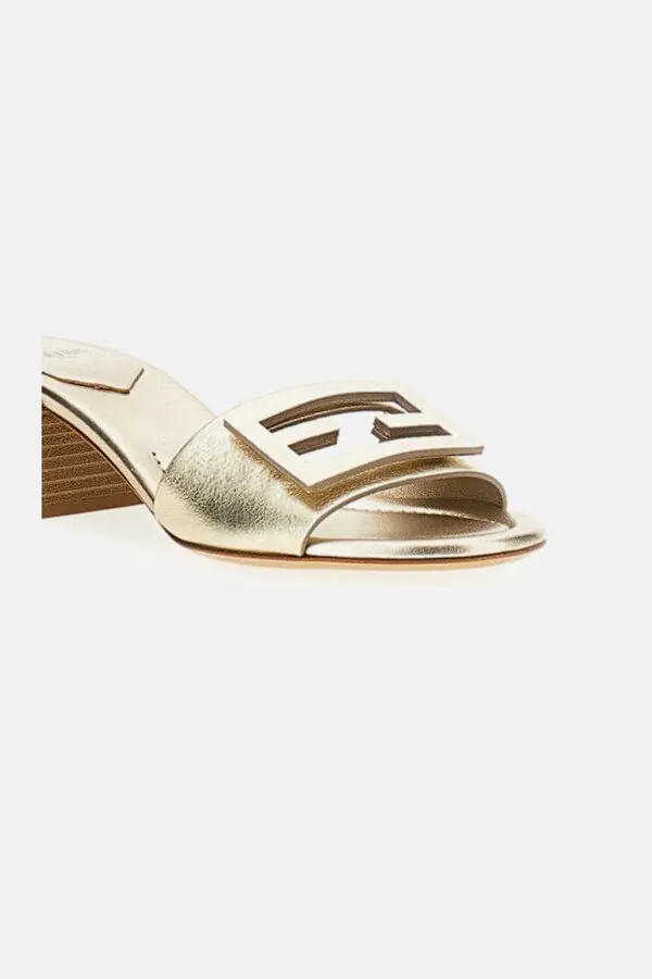 Fendi Leather-effect Heel Slide