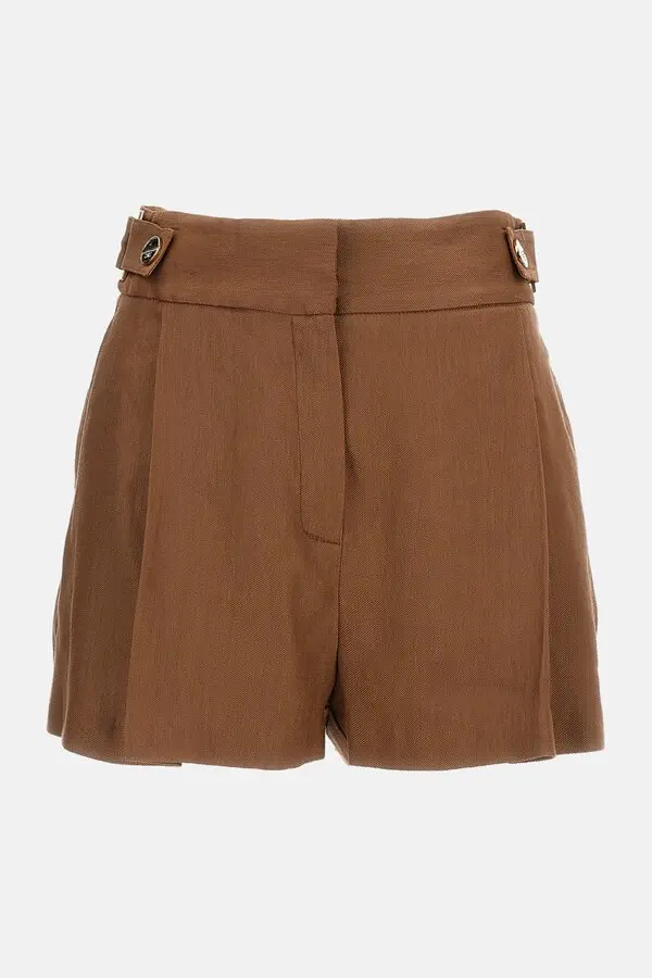 Elisabetta Franchi Linen-blend Shorts