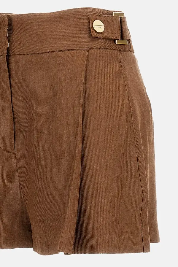 Elisabetta Franchi Linen-blend Shorts