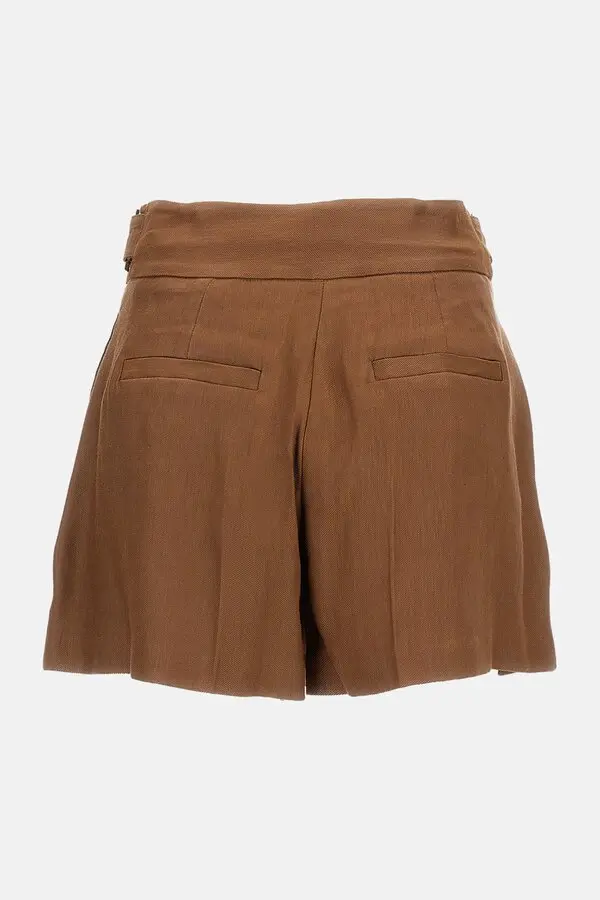 Elisabetta Franchi Linen-blend Shorts