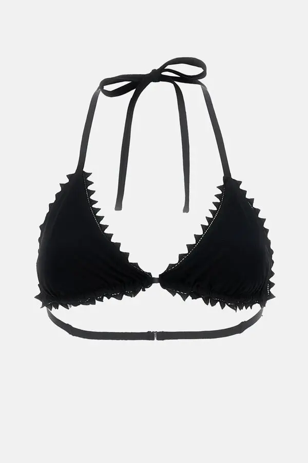 Jacquemus Picot Bikini Top - Black