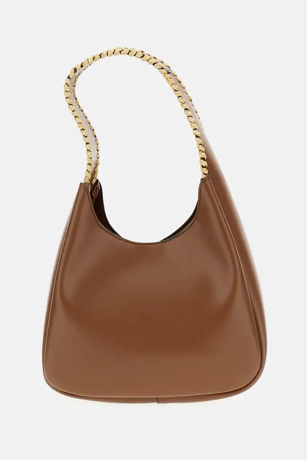 Stella McCartney Small Hobo Bag With Raffia Logo