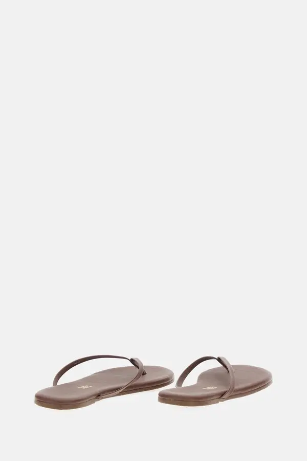 Tkees Leather Thong Sandals - Brown