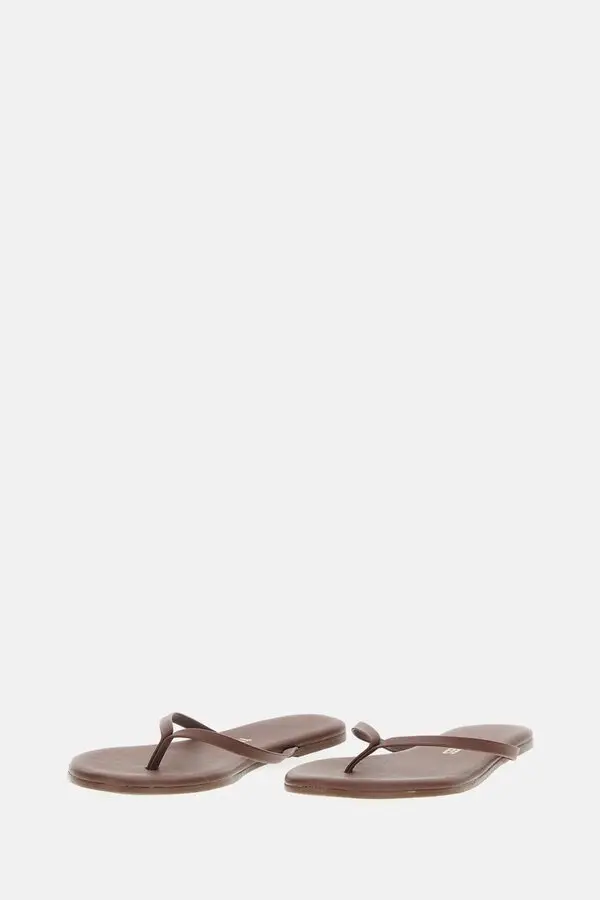 Tkees Leather Thong Sandals - Brown