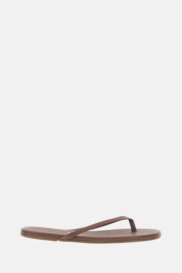 Tkees Leather Thong Sandals - Brown