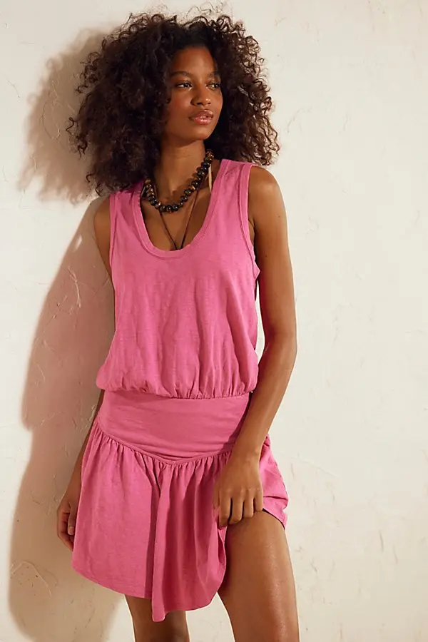 Free People Gigi Mini Dress - Pink Fizz
