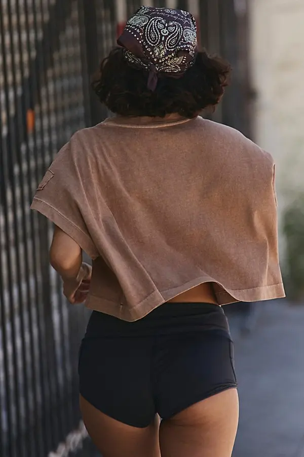 Free People Relaxed Fit Tee - Camel