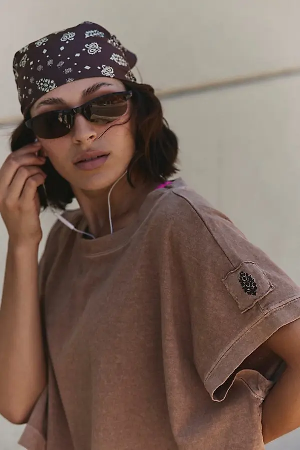 Free People Relaxed Fit Tee - Camel