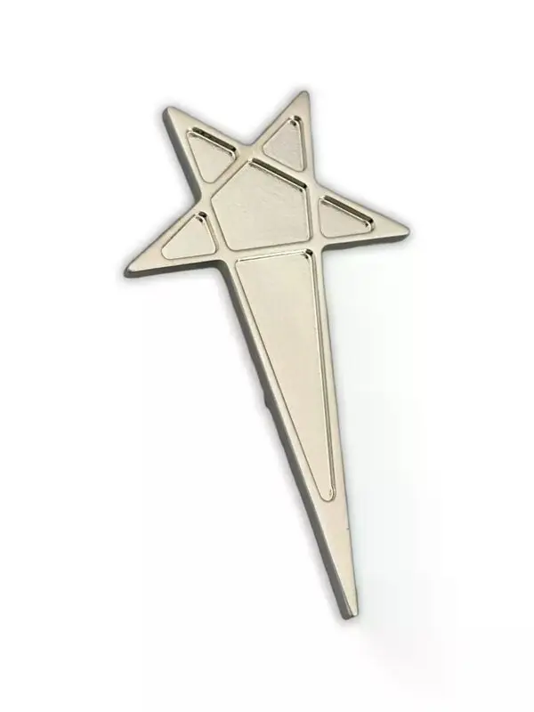 Rick Owens Pentagram Lapel Pin - Silver
