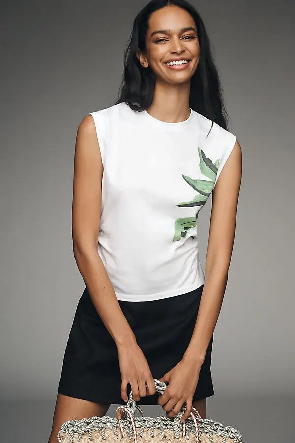 Sanctuary Botanical Graphic Muscle Tee - Palmetta