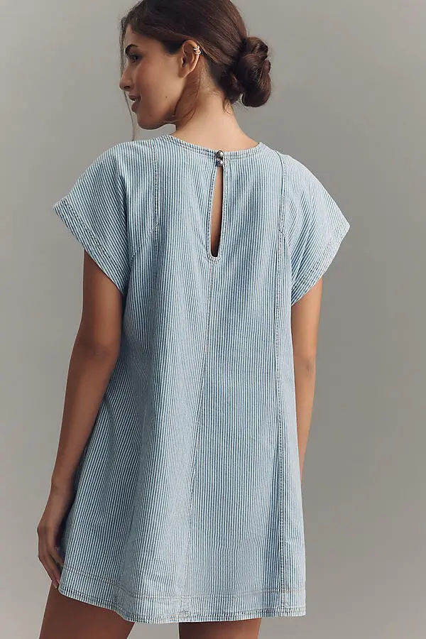 PILCRO Square-neck Swing Mini Dress