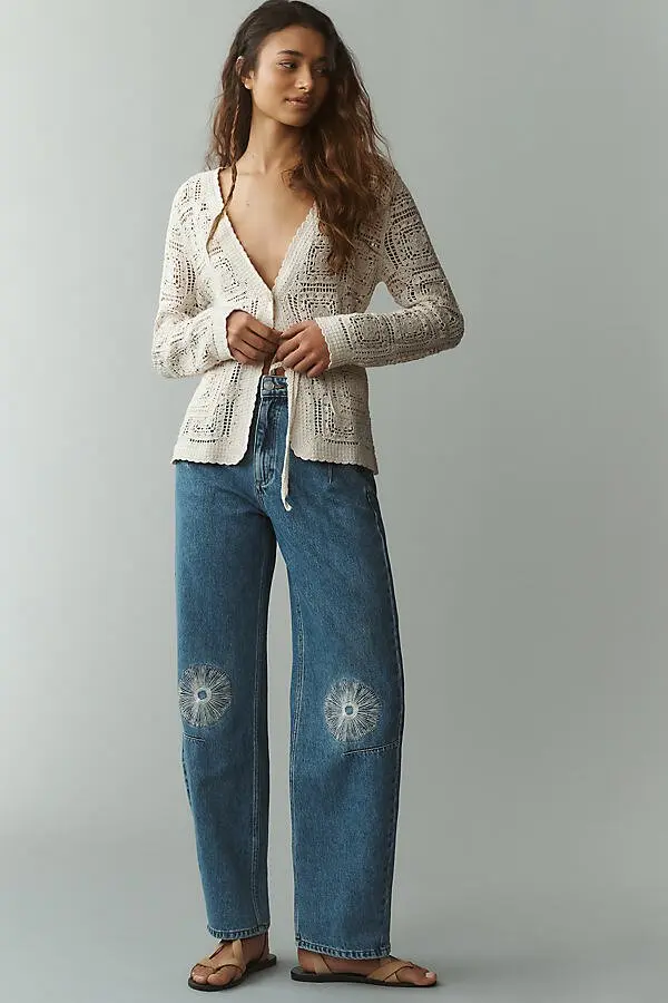 NVLT Crochet Knit Top Jacket