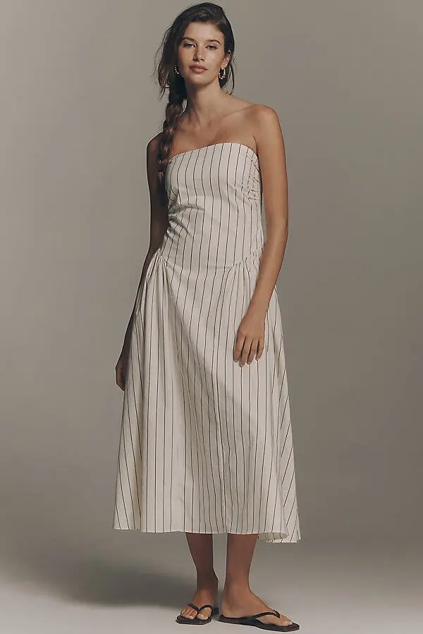 Faithfull The Brand Benetta Strapless Midi Dress