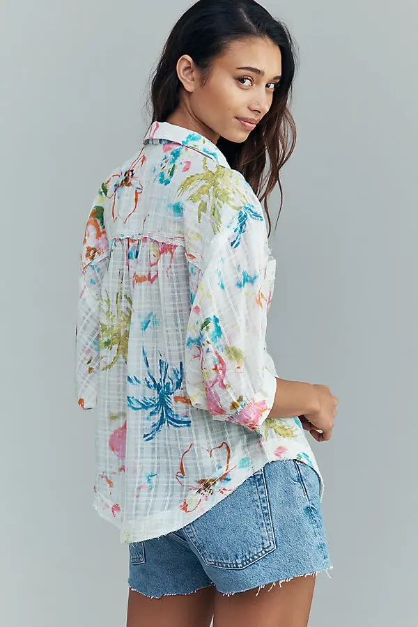 PILCRO Cotton Buttondown Shirt