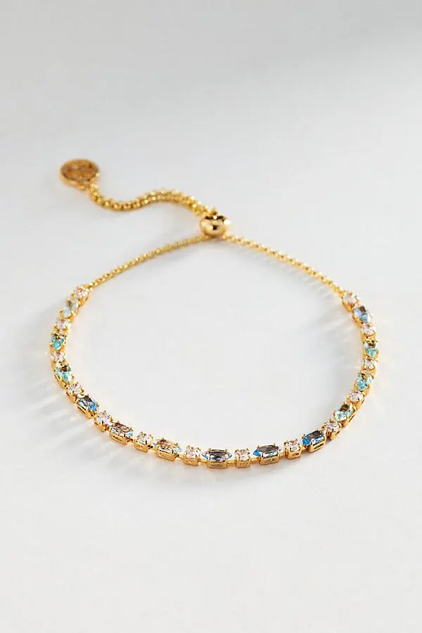 Maeve Crystal Tennis Bracelet - Blue