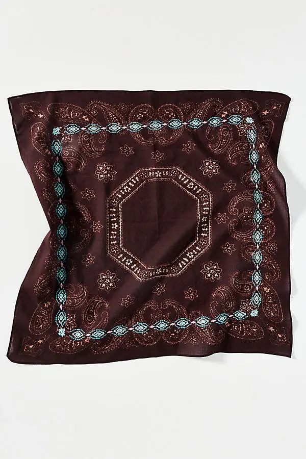 ELIZABETH GILLETT Embroidered Headband - Brown