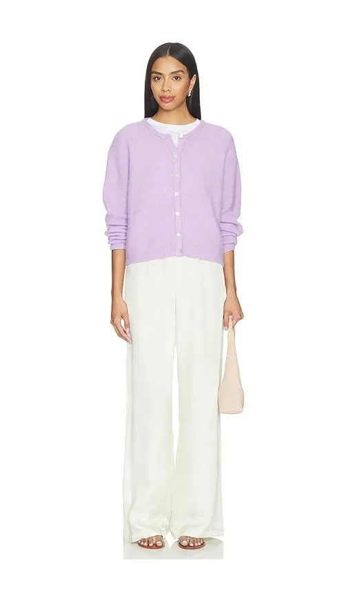 American Vintage Crew Cardigan - Lavender