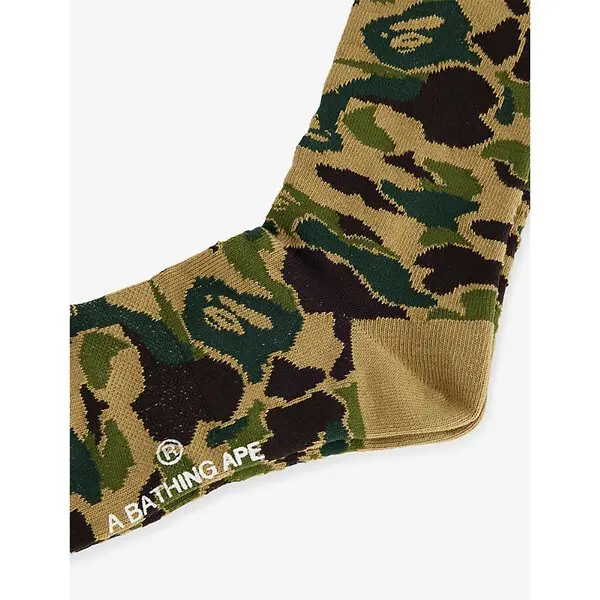 A BATHING APE Camo Crew Knit Socks