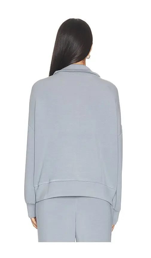 Varley Hawley Half Zip Sweatshirt - Wind Blue