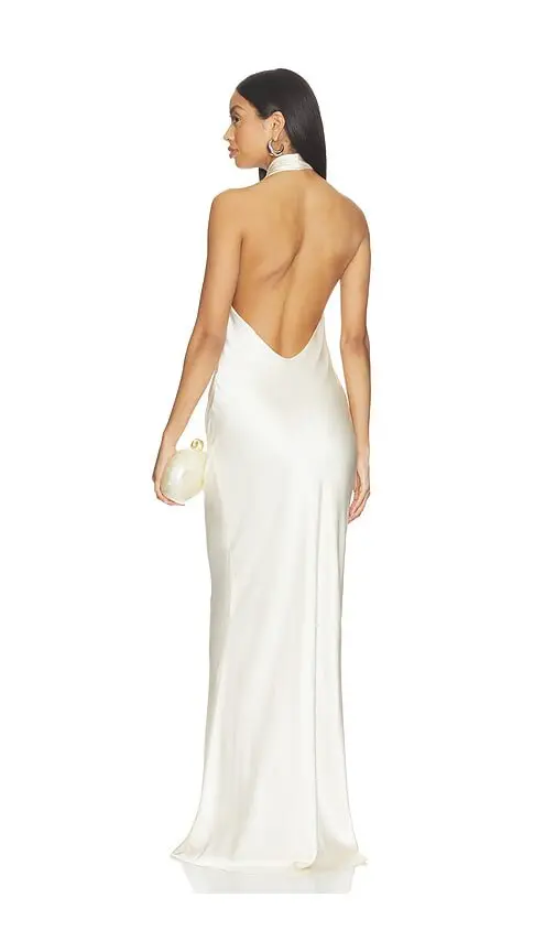 THE SEI Halter Drape Gown