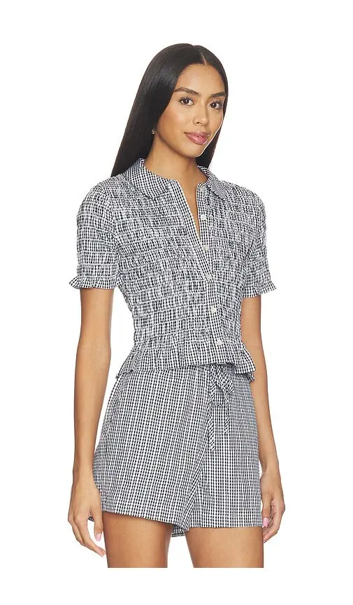 Rails Alton Smocked Button-down Top