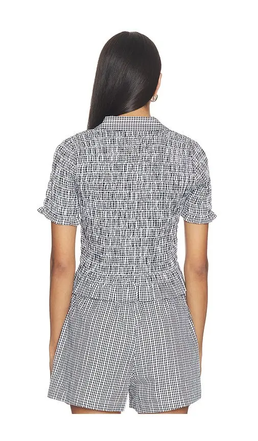Rails Alton Smocked Button-down Top