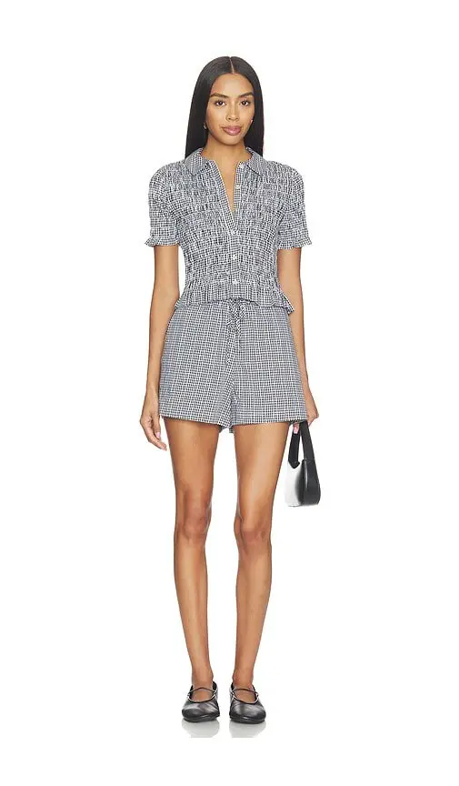 Rails Alton Smocked Button-down Top